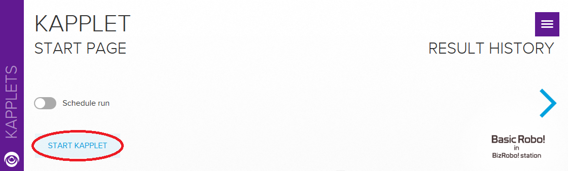 Kappletでのロボット実行方法